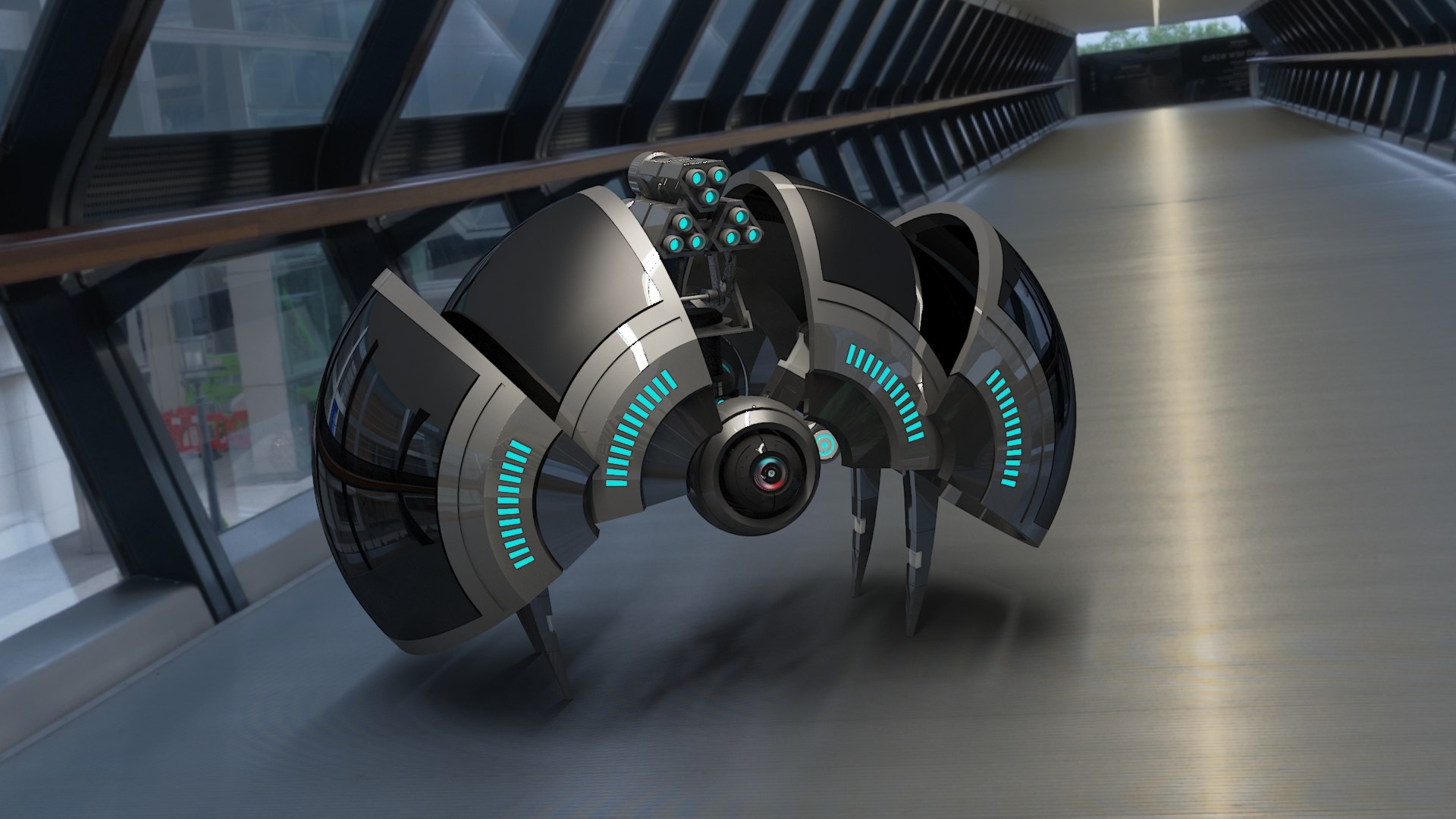 Robot spider model - TurboSquid 1539623