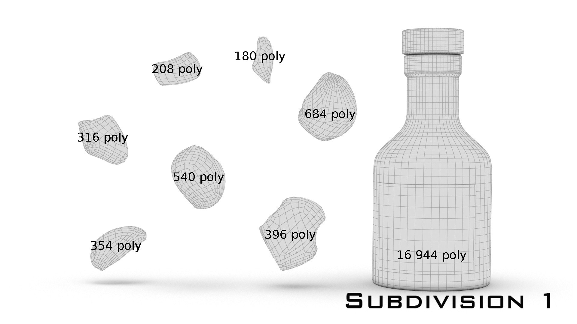 Amber Flakes 3D Model - TurboSquid 1494162