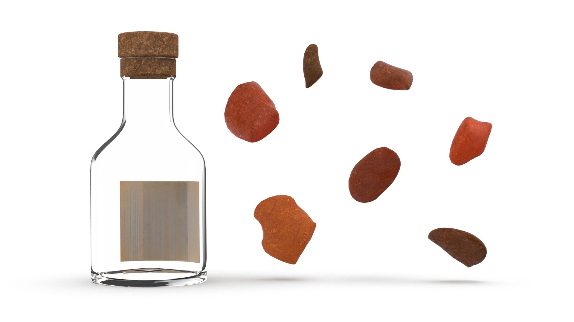 Amber Flakes 3D Model - TurboSquid 1494162