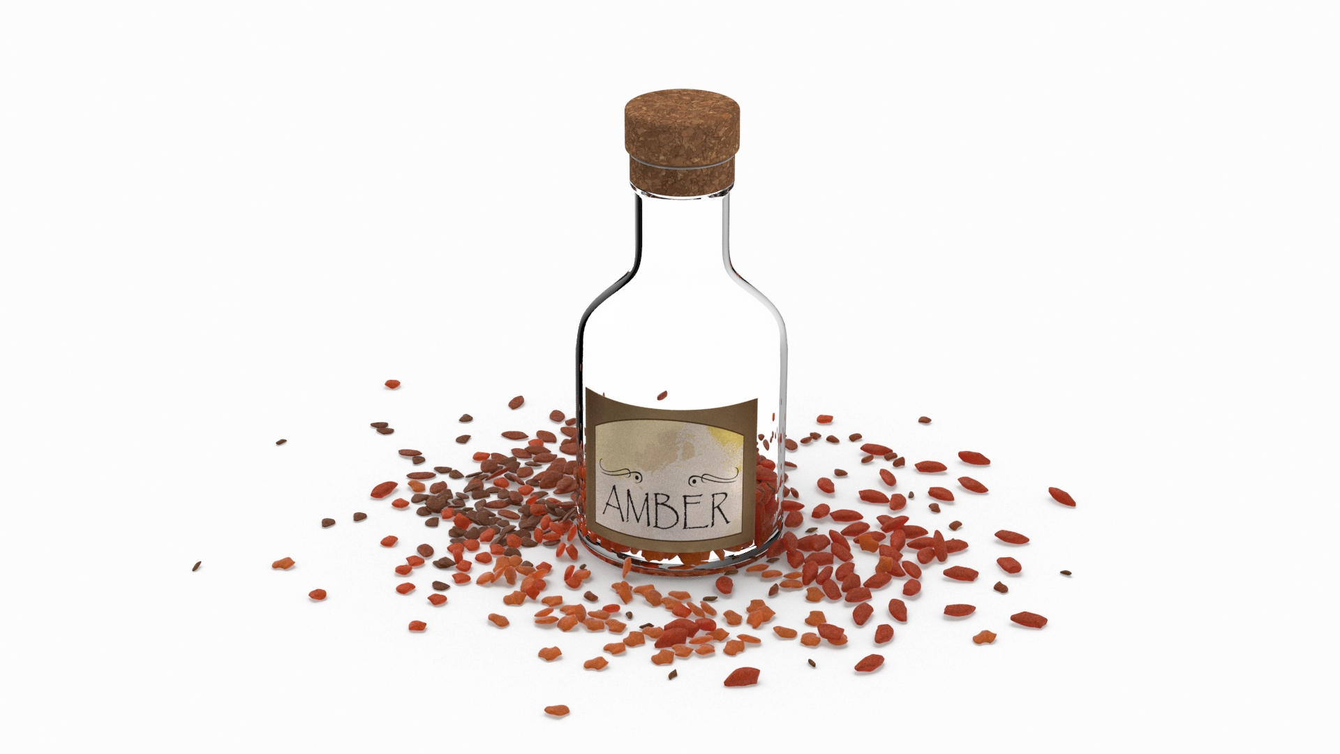 Amber Flakes 3D Model - TurboSquid 1494162