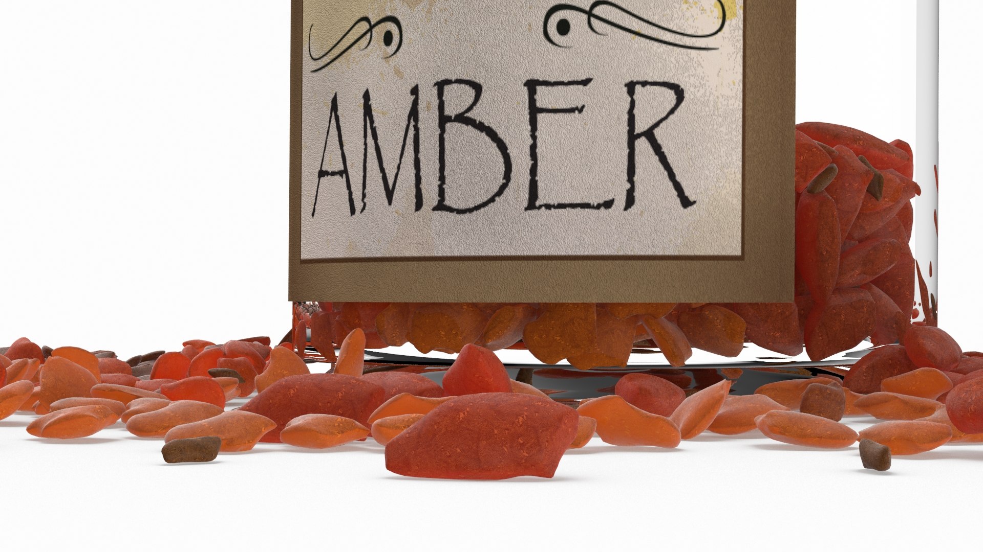 Amber Flakes 3D Model - TurboSquid 1494162