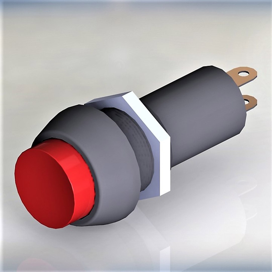 Button Switch Red Model - TurboSquid 1313717
