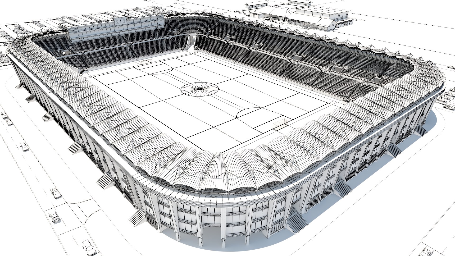 3D Football Stadium and Car low poly model - TurboSquid 2154426