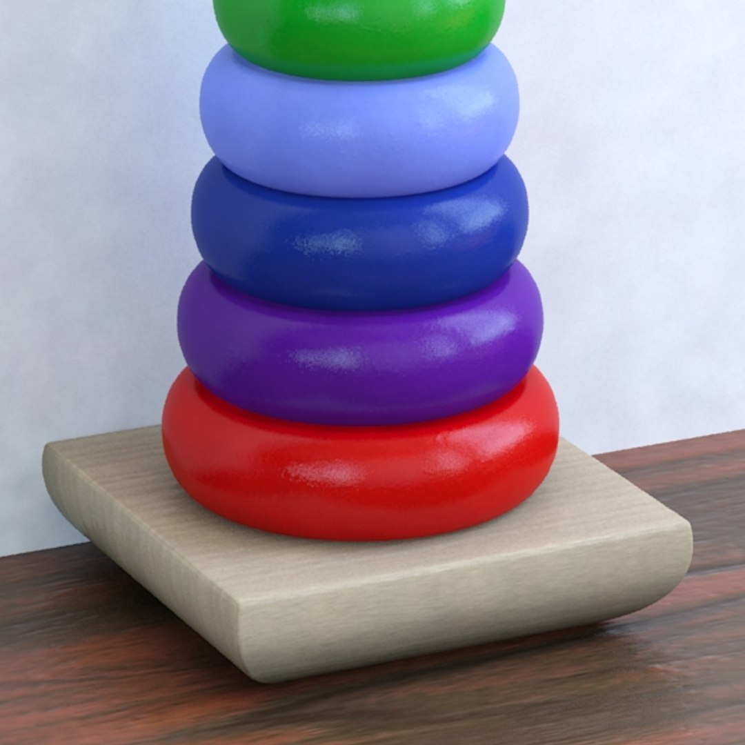 Children Toy Rainbow Stacker 3d Max