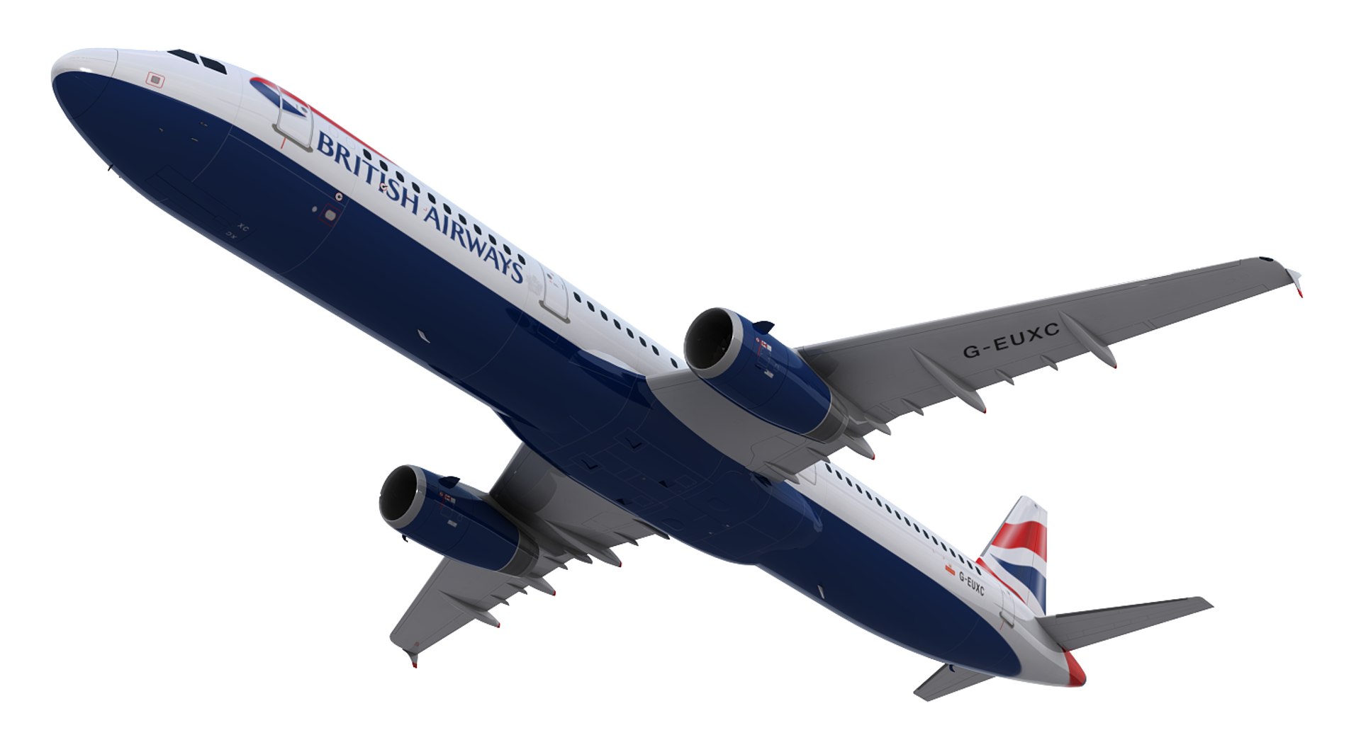 3d Model A321 British Airways