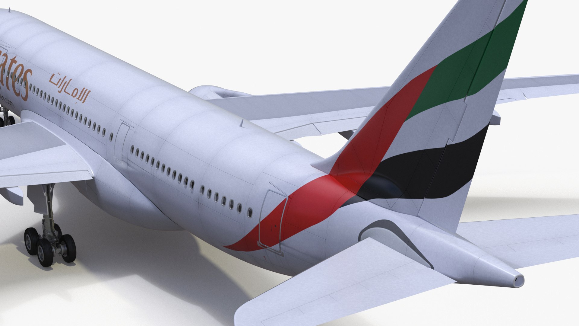 3D Model Emirates Airline Commercial Aircraft Airbus A330-200 Rigged ...