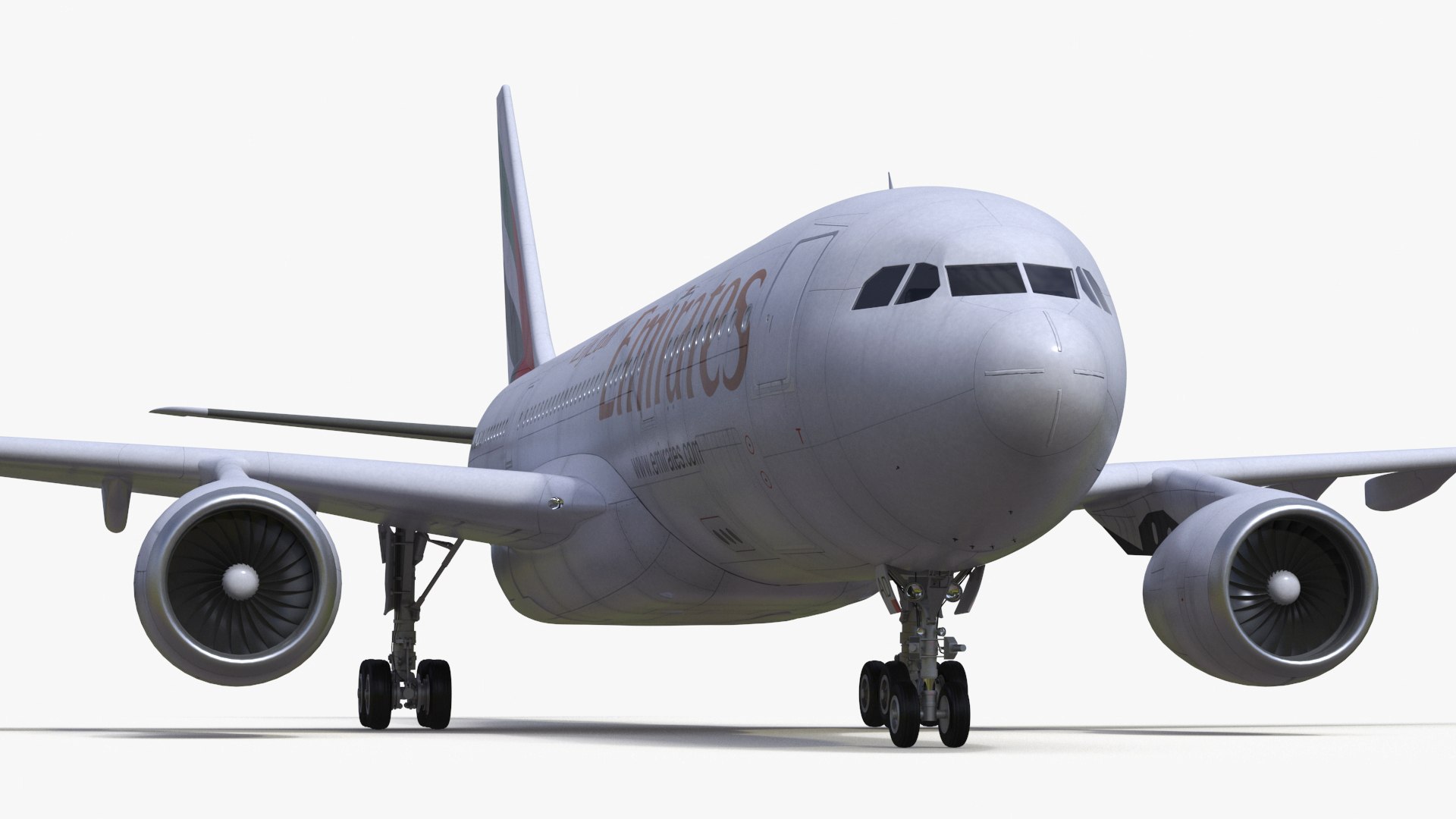 3D Model Emirates Airline Commercial Aircraft Airbus A330-200 Rigged ...