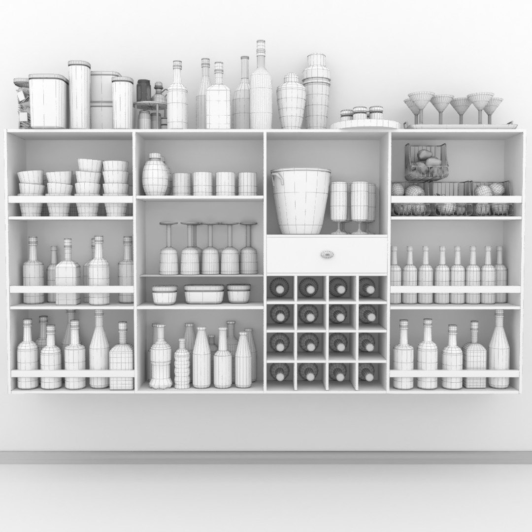 Alcohol Bar Model - TurboSquid 1346388