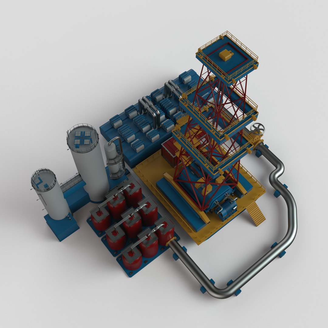 3D Gas Platform - TurboSquid 1541662