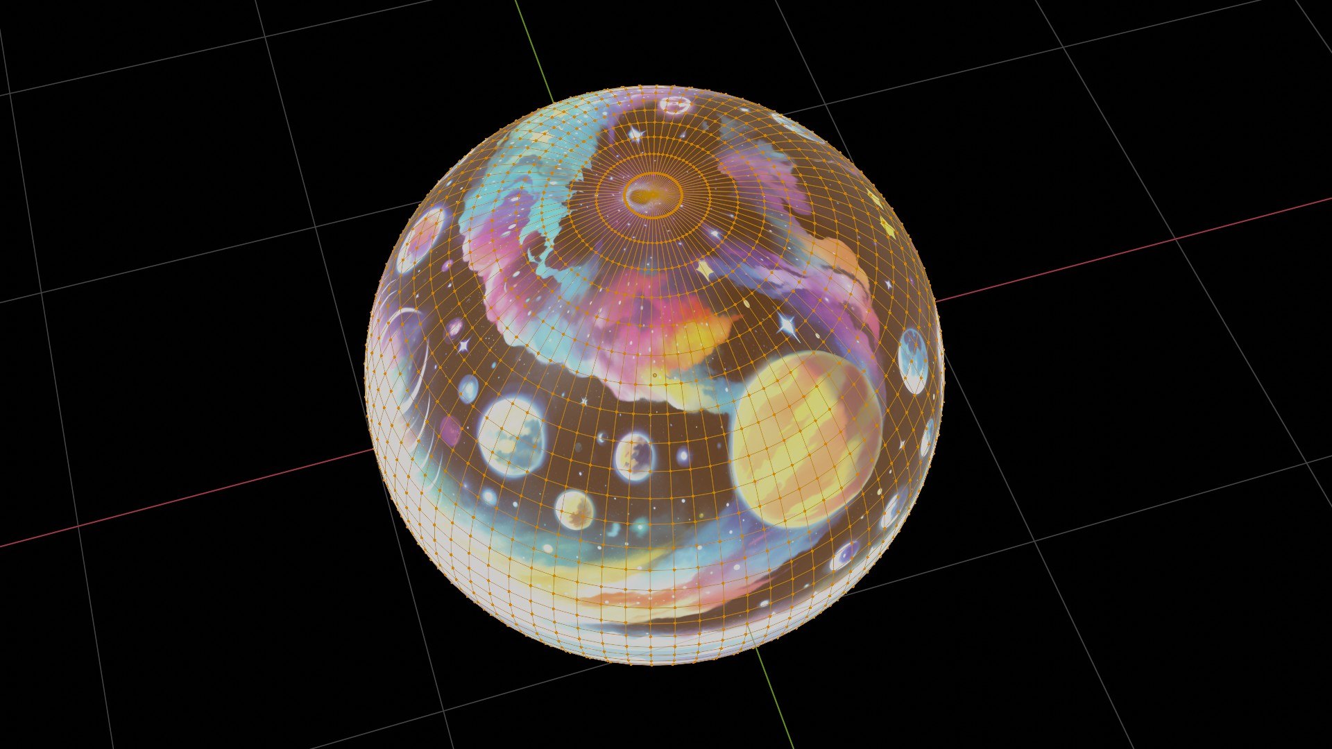 Panoramic Sky SET - Manga Cosmic Night Land - 3D Mesh And 360 UV Sphere 3D Model - TurboSquid ...