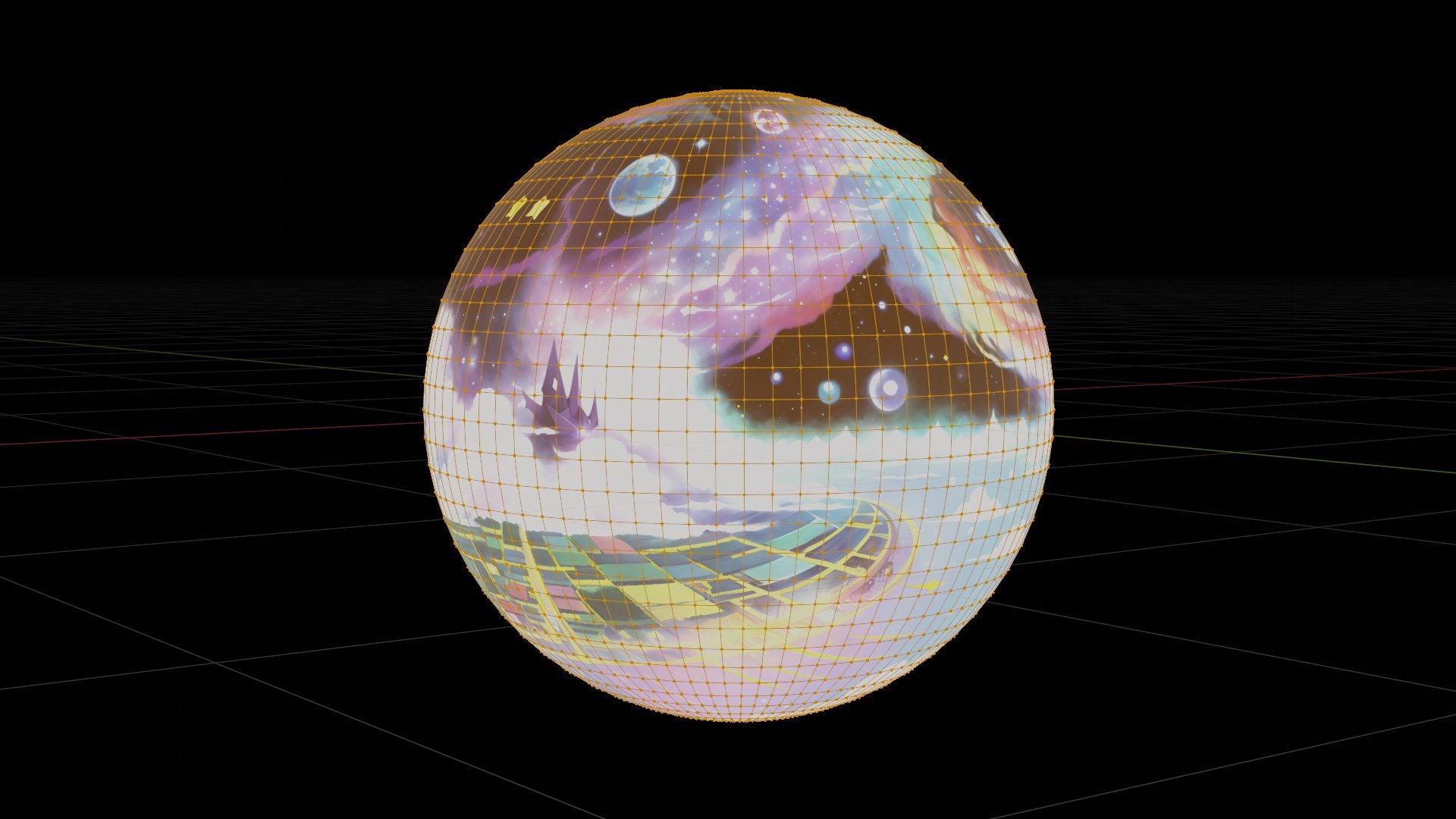 Panoramic Sky SET - Manga Cosmic Night Land - 3D Mesh And 360 UV Sphere 3D Model - TurboSquid ...