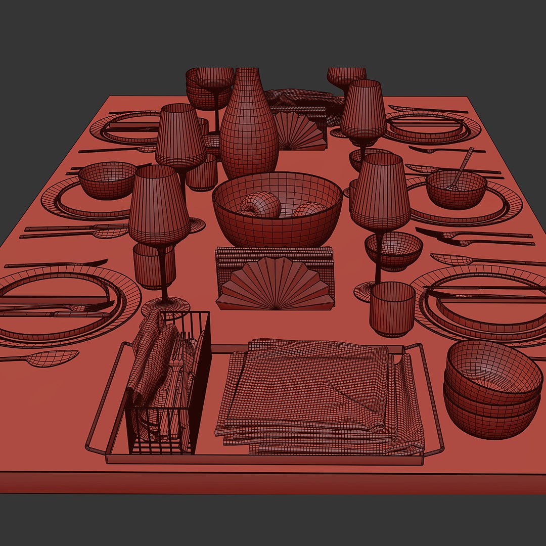 Table Setting 8 3D Model - TurboSquid 1482208