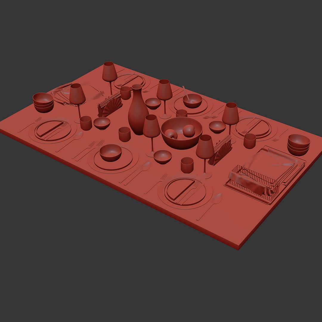 Table Setting 8 3D Model - TurboSquid 1482208