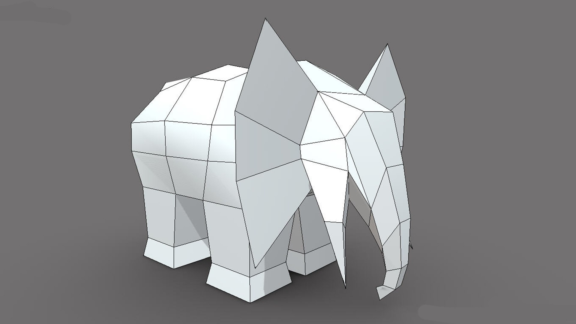 3D Elepant low poly - TurboSquid 2134405