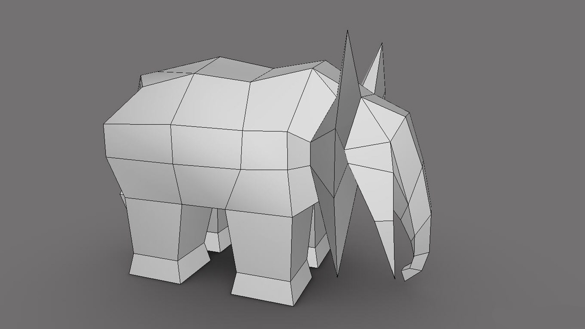 3D Elepant low poly - TurboSquid 2134405