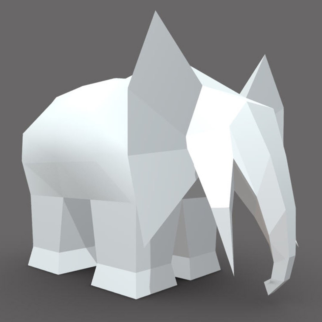 3D Elepant low poly - TurboSquid 2134405
