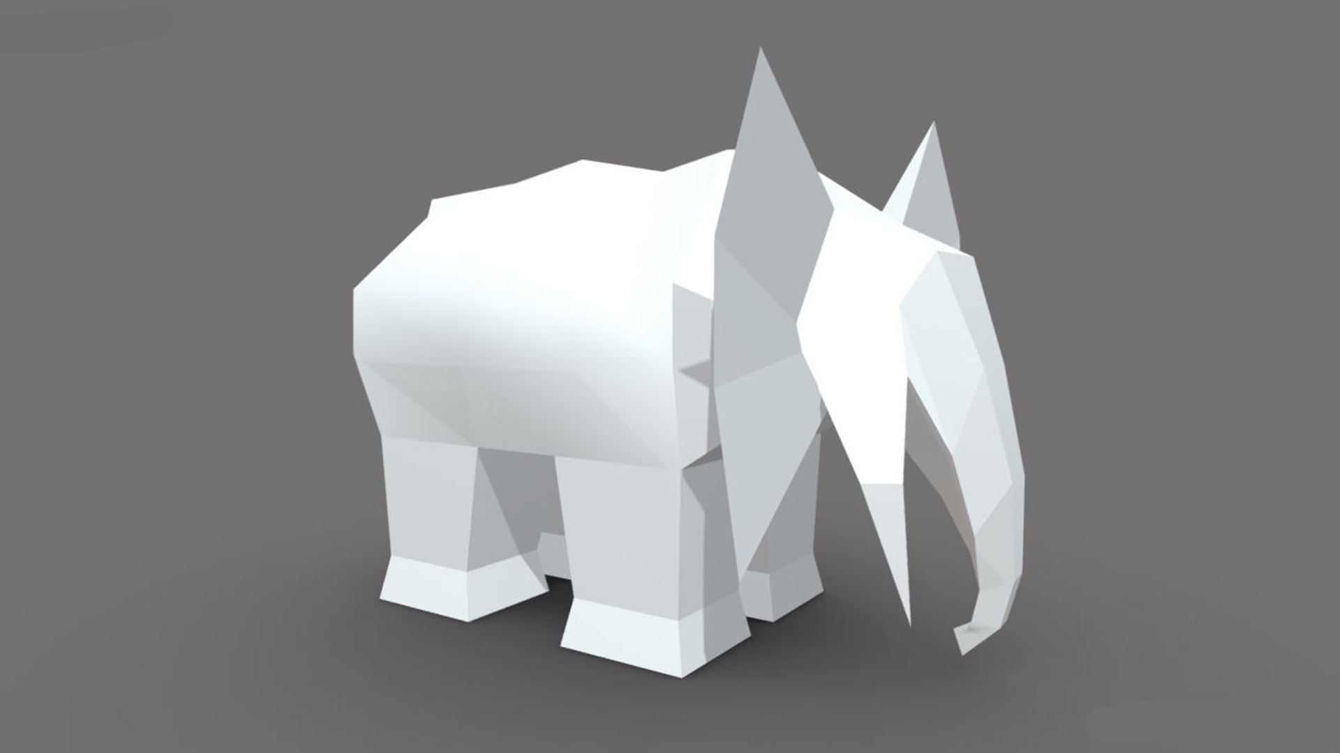 3D Elepant low poly - TurboSquid 2134405