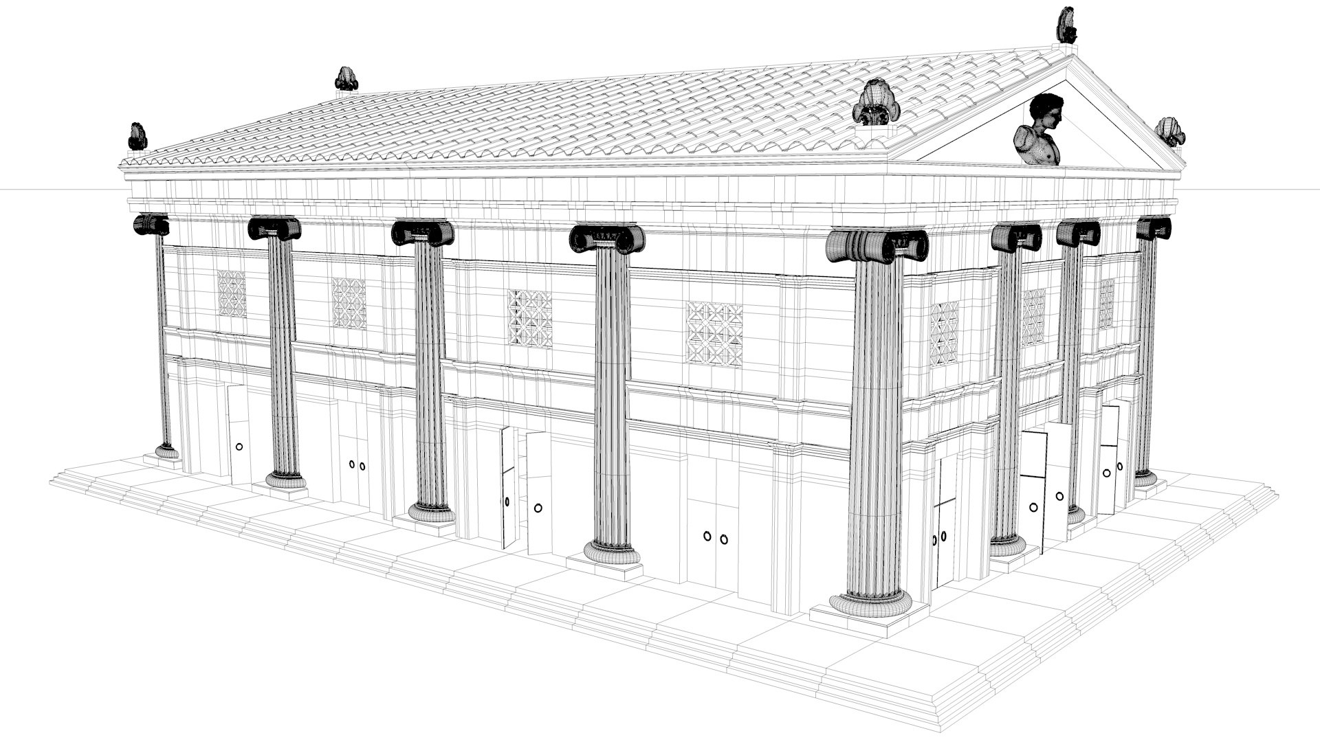 3D greek building classical - TurboSquid 1307274