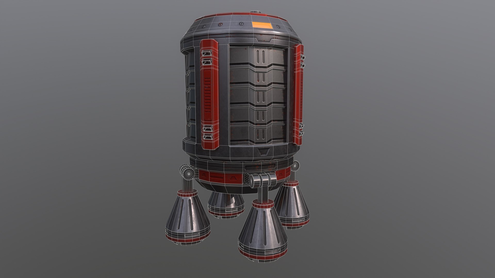 3D Sci FI Escape Pod Low-poly 3D Model - TurboSquid 1899260