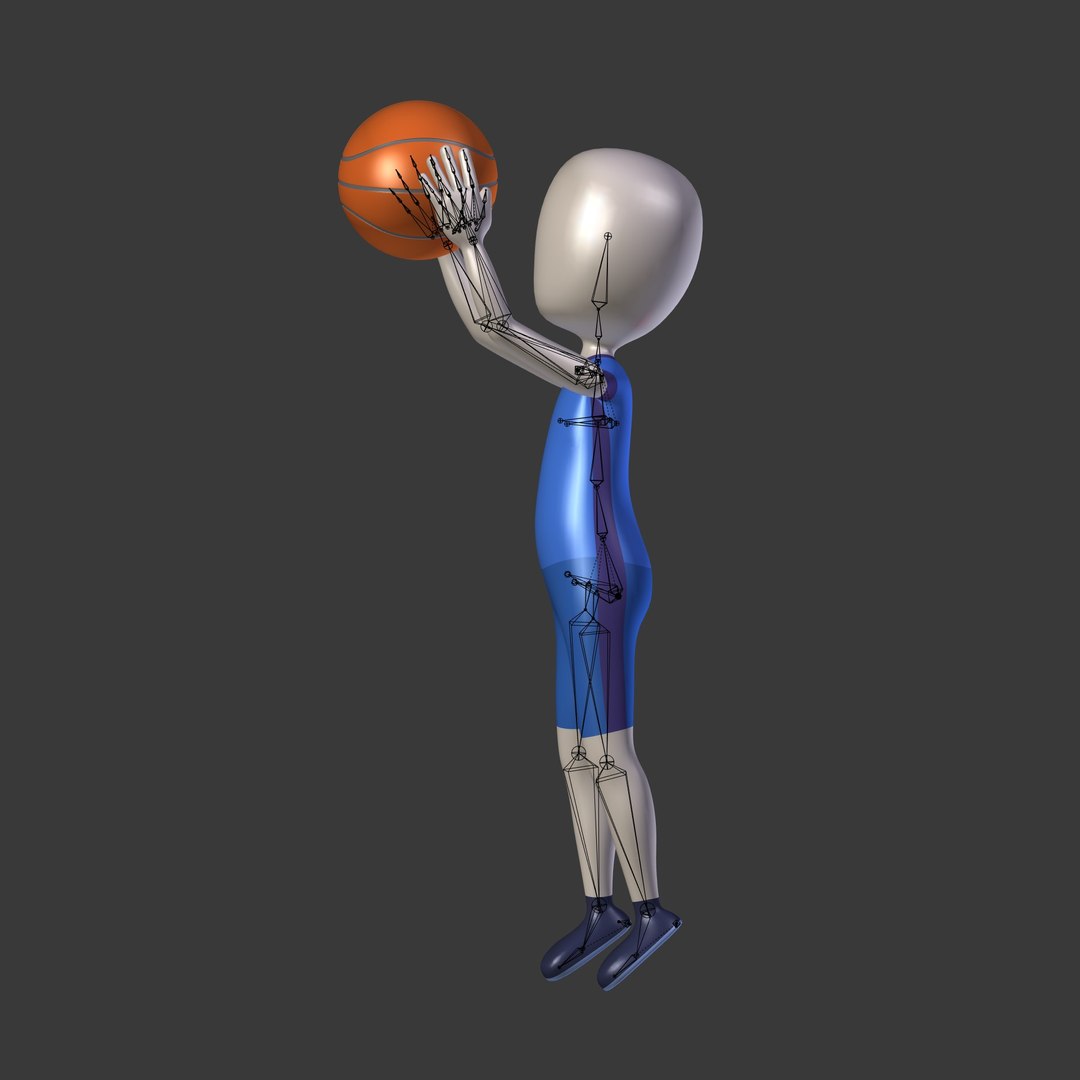 Cartoon Basketball Player Mesh 3D Model - TurboSquid 1390555