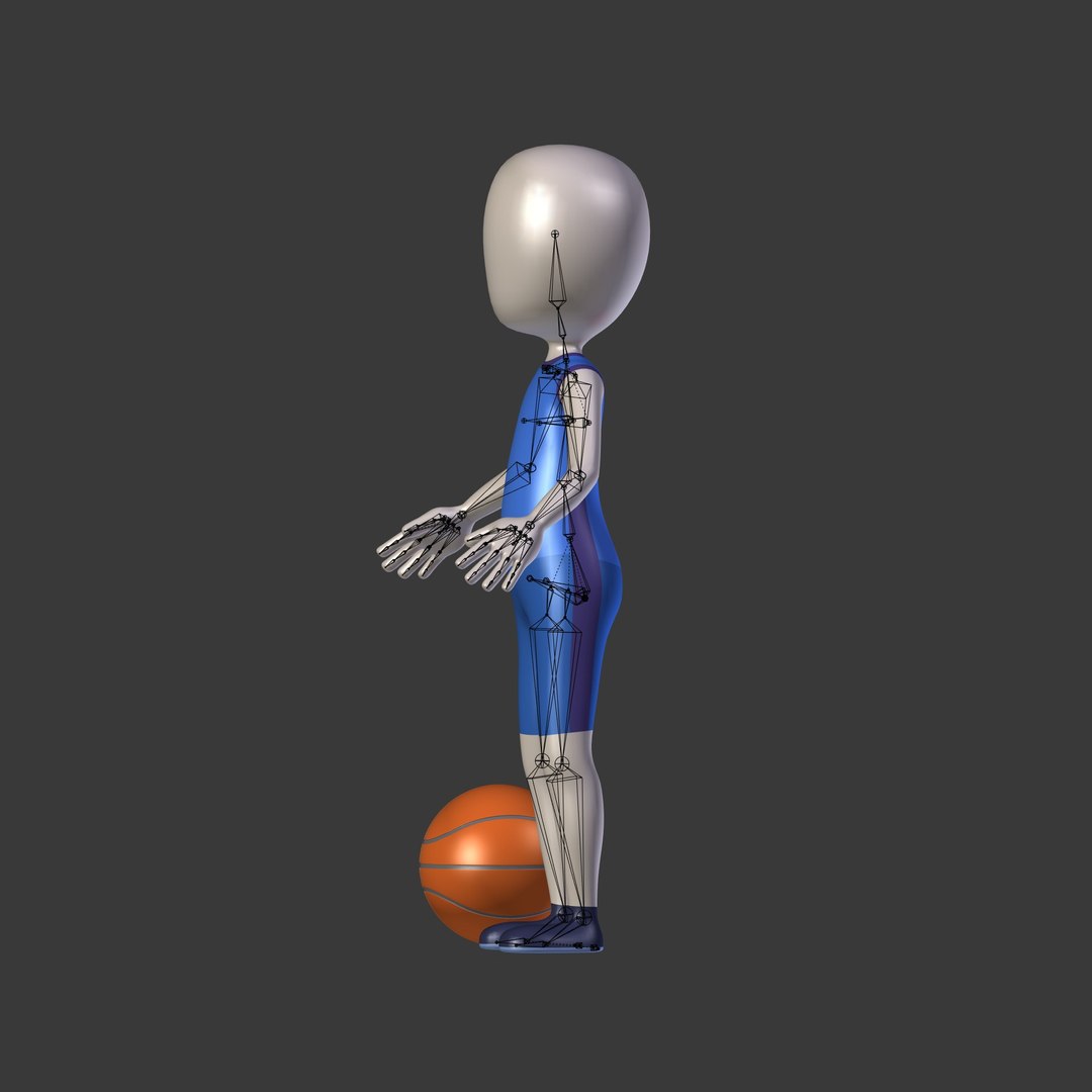 Cartoon Basketball Player Mesh 3D Model - TurboSquid 1390555