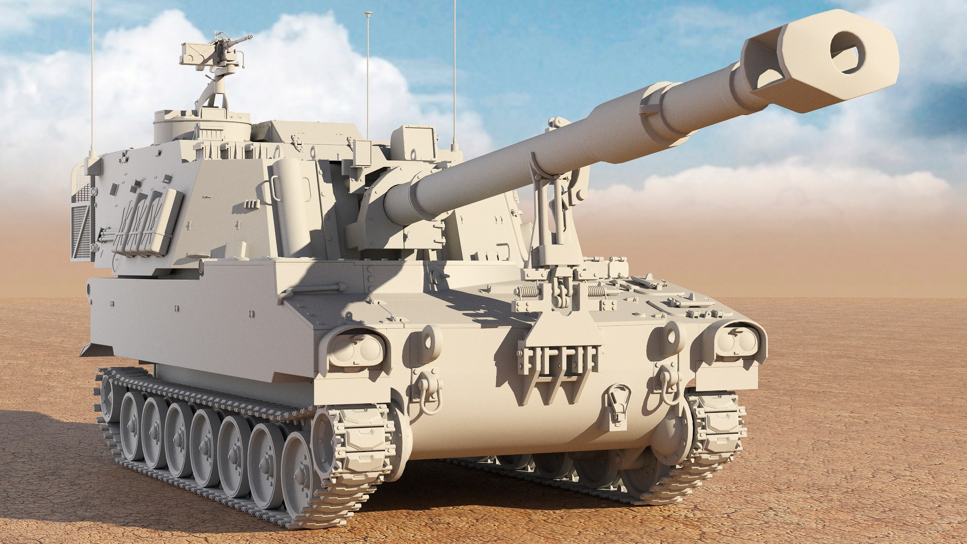 3D M109A6 Paladin UVW Only - TurboSquid 2290085