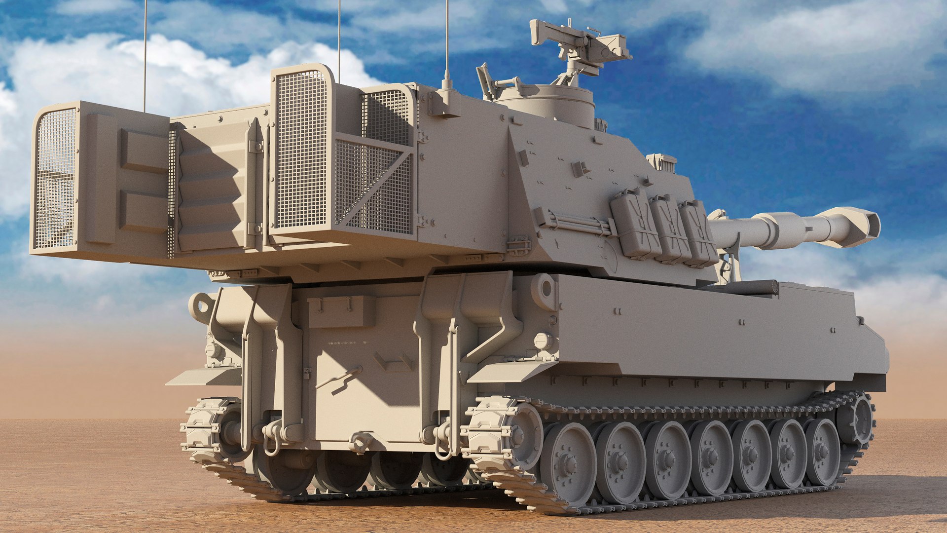 3D M109A6 Paladin UVW Only - TurboSquid 2290085