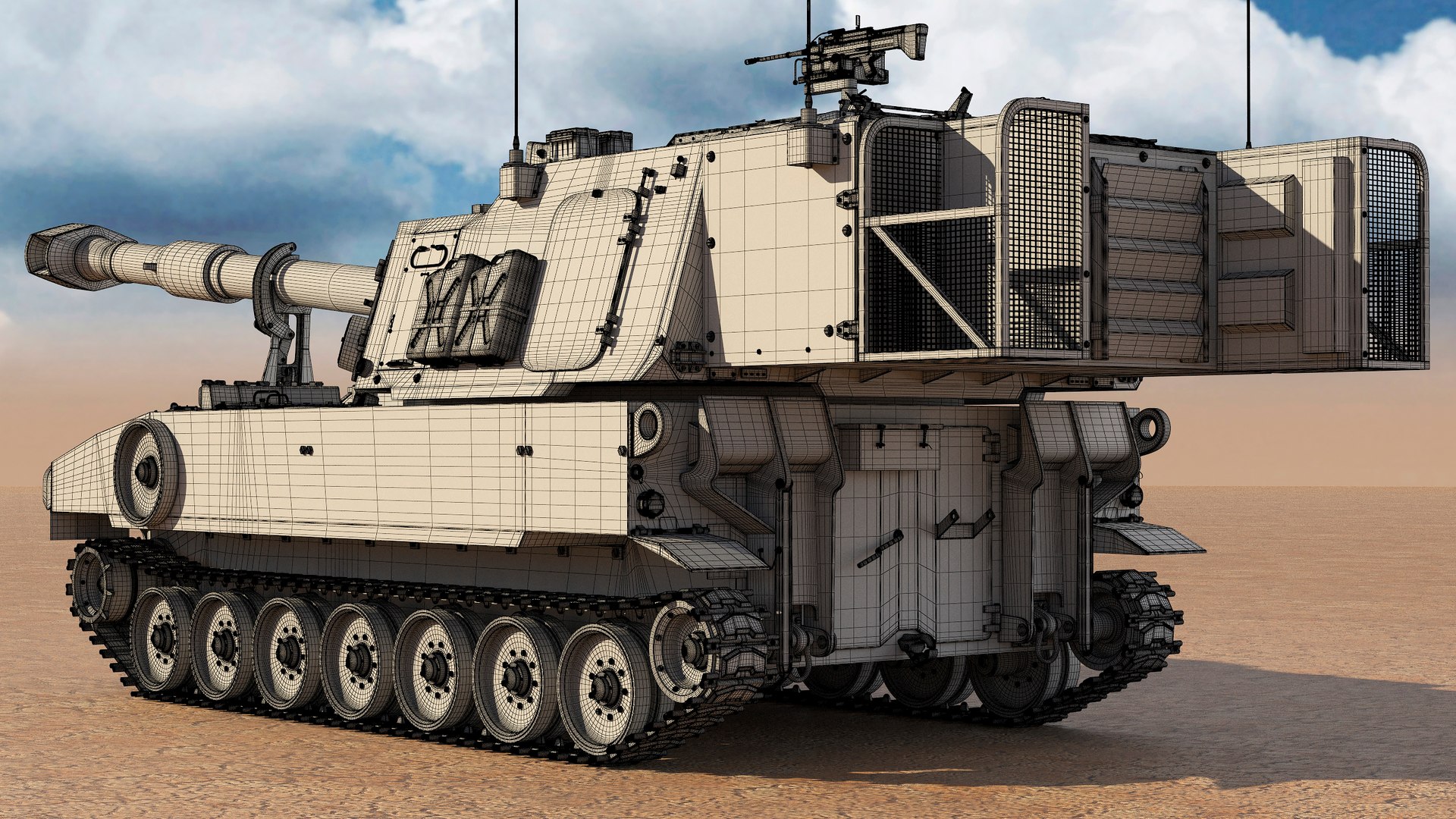 3D M109A6 Paladin UVW Only - TurboSquid 2290085