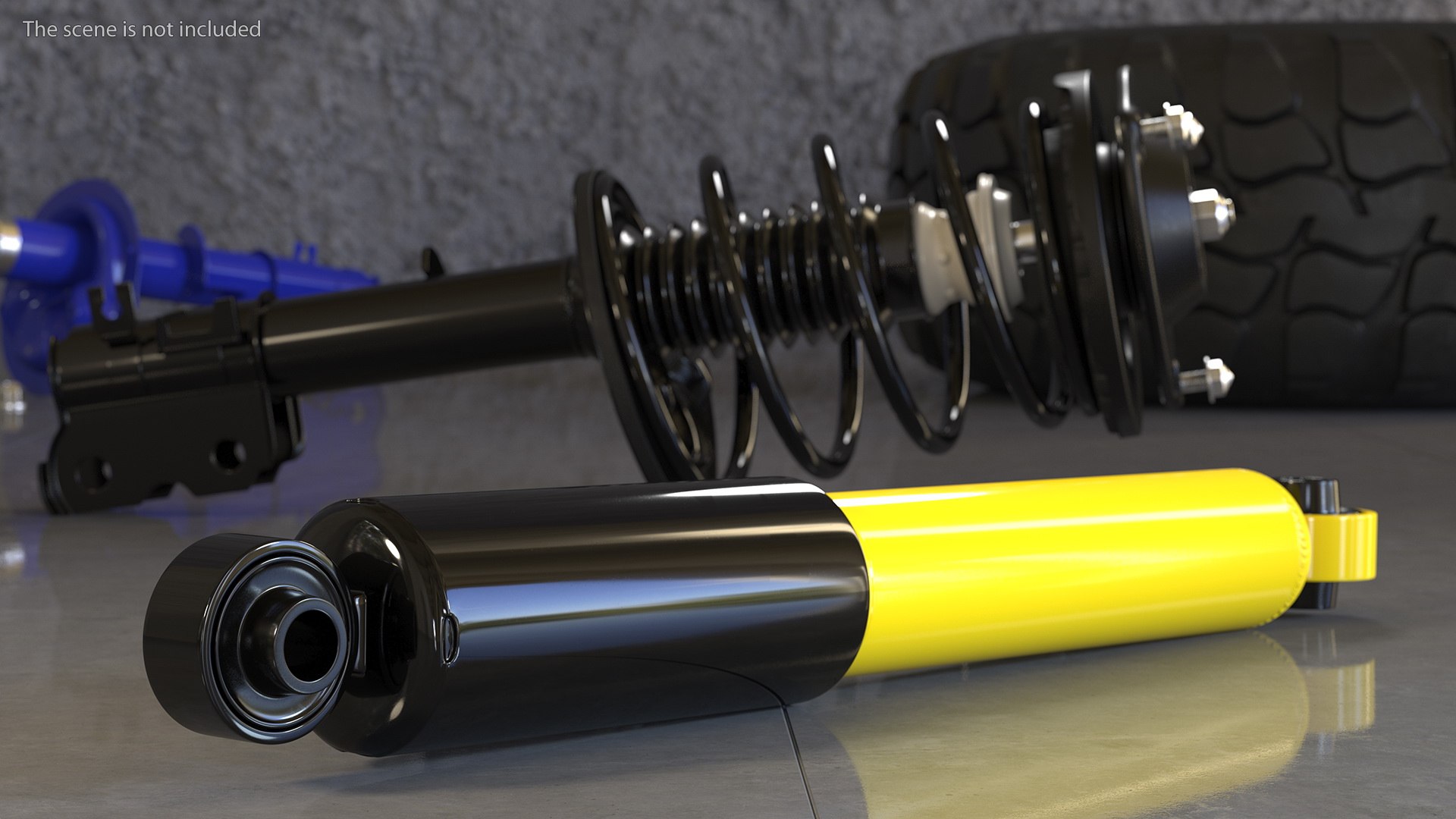 Car Shock Absorber 3D Model - TurboSquid 1752836