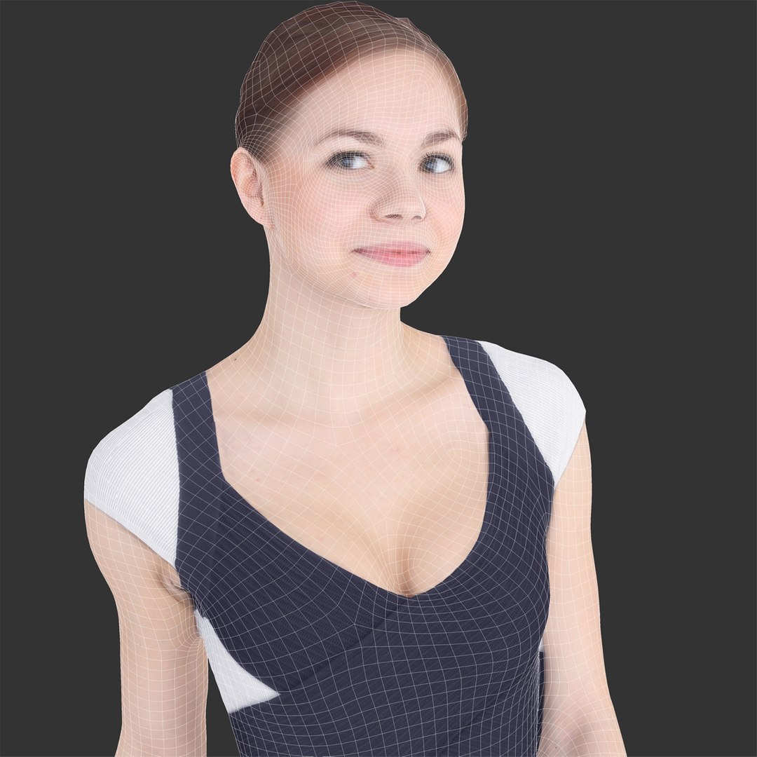3d Pack Woman Dress Model