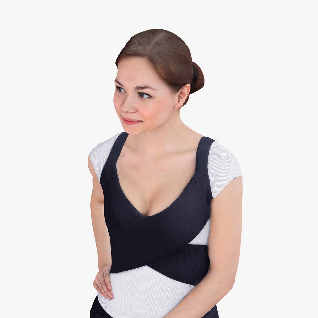 3d Pack Woman Dress Model