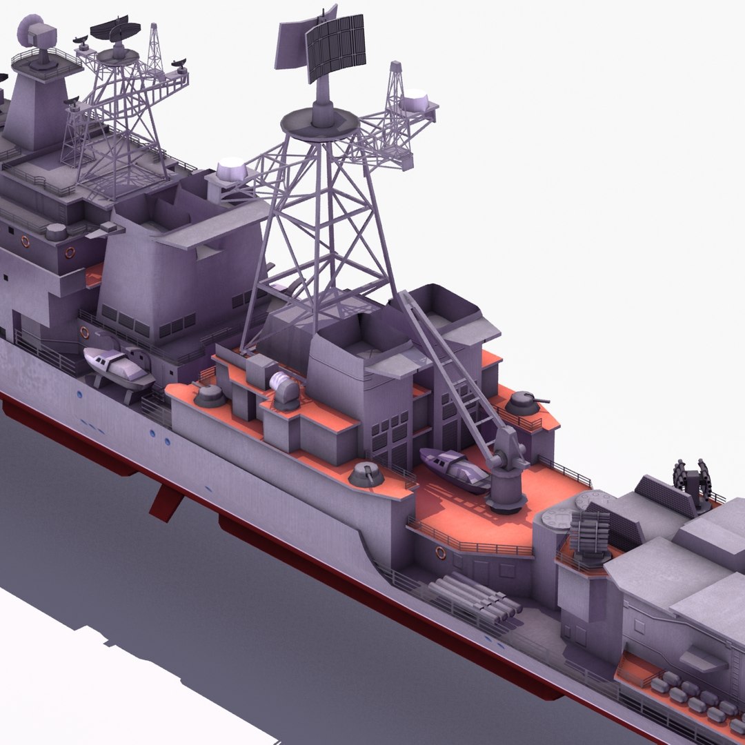 3ds Max Udaloyi Class Destroyer Udaloy