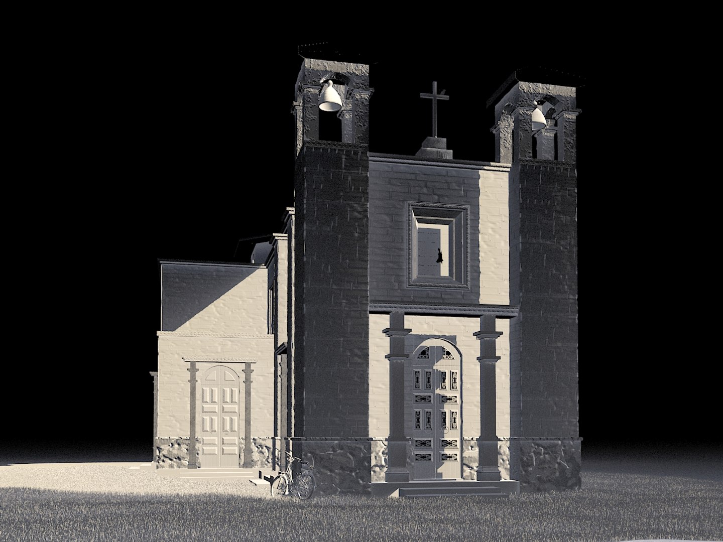 3d Old Abandoned Church Model