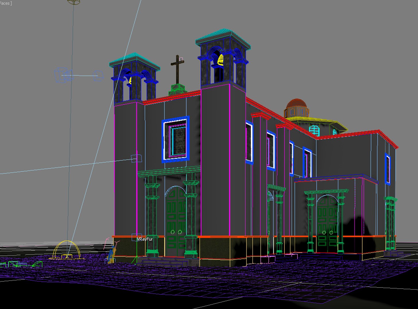 3d Old Abandoned Church Model