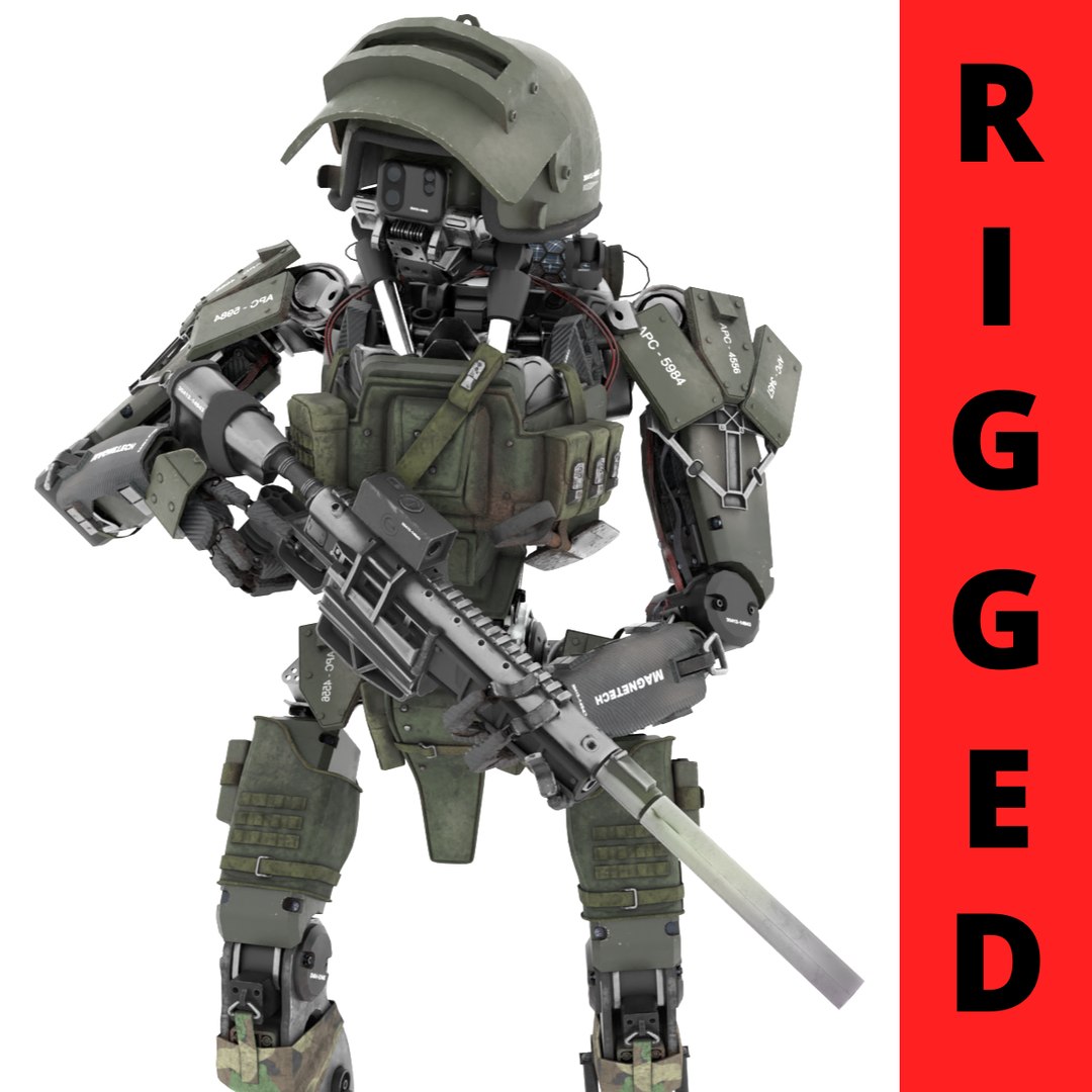 Sci-fi Military Humanoid Robot 3D Model - TurboSquid 1917826