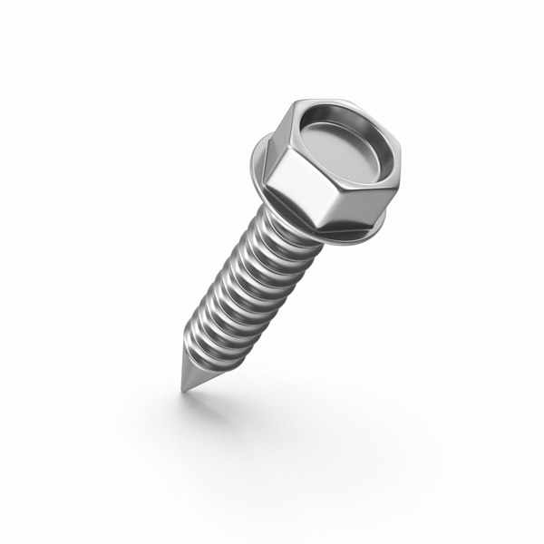 3D External Hex Head Screw model - TurboSquid 1926387
