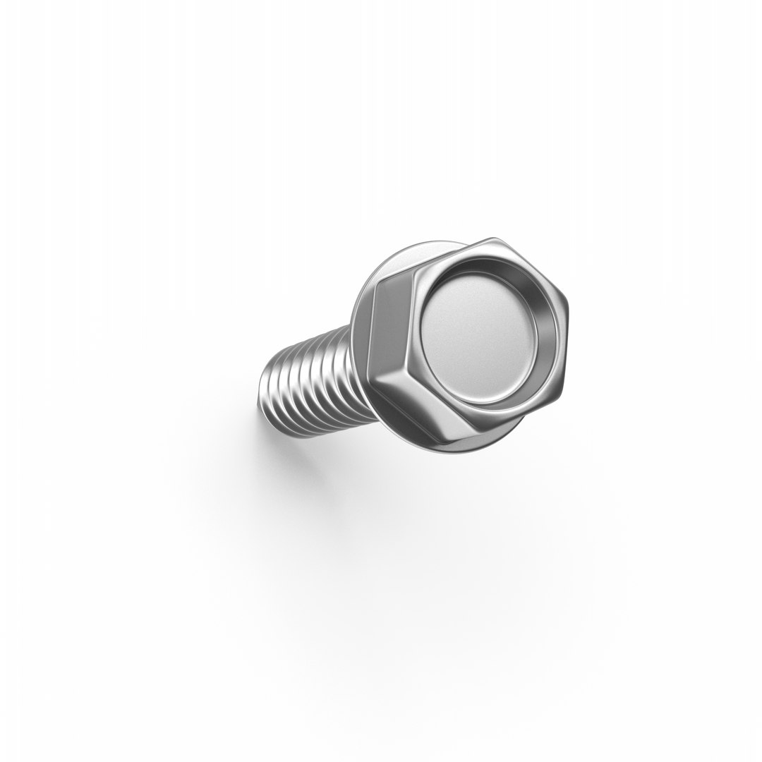 3D External Hex Head Screw Model - TurboSquid 1926387
