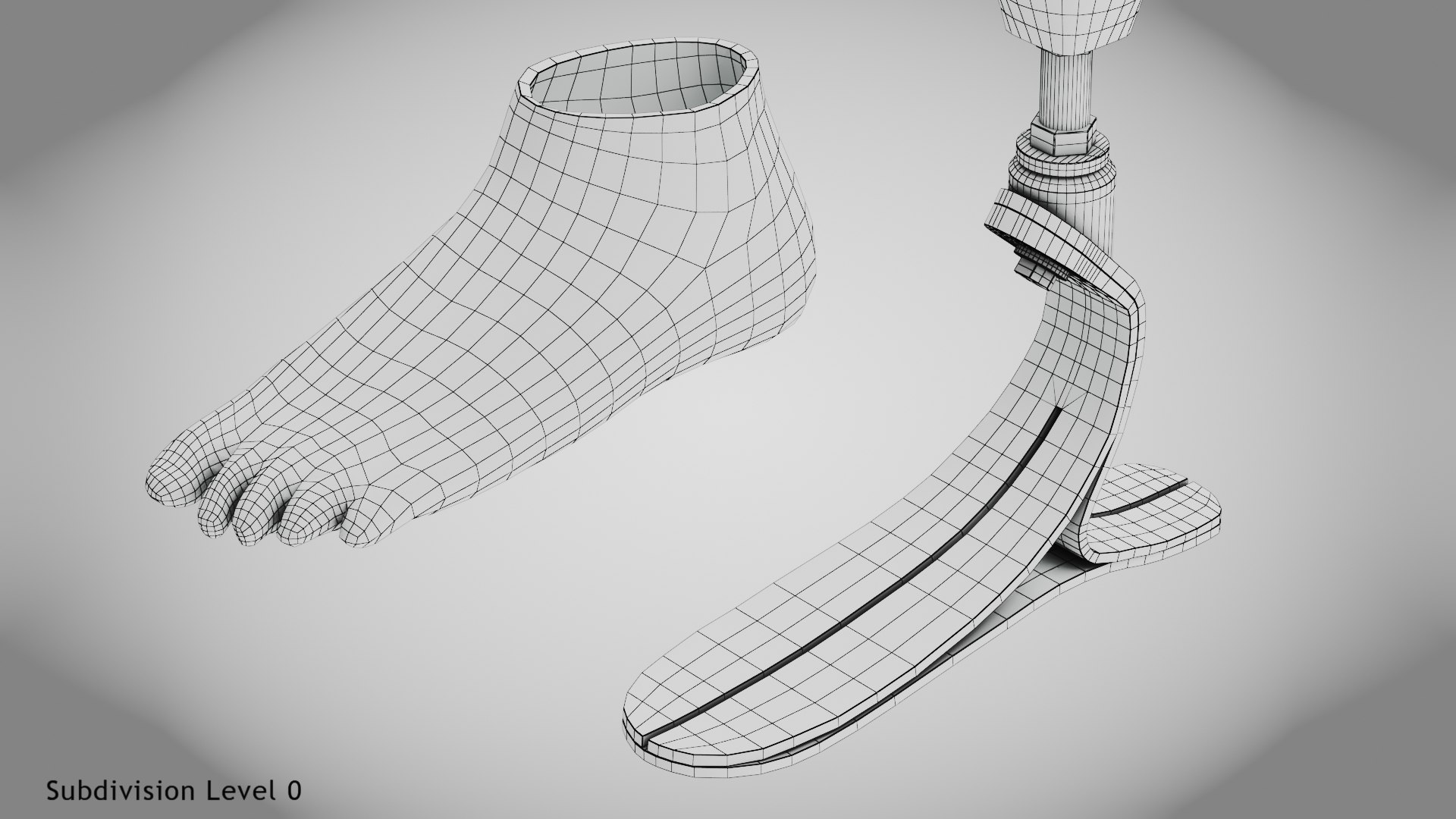 Below knee prosthetics v2 3D model - TurboSquid 2133370