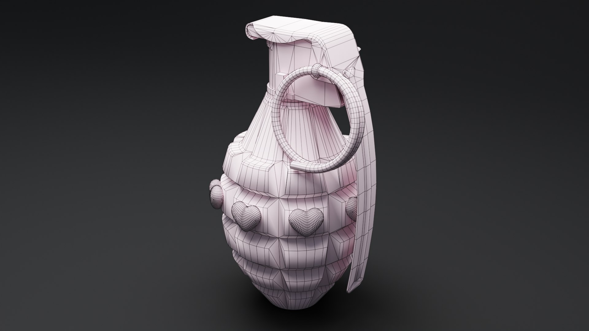 3D Pink Grenade Model - TurboSquid 2109778