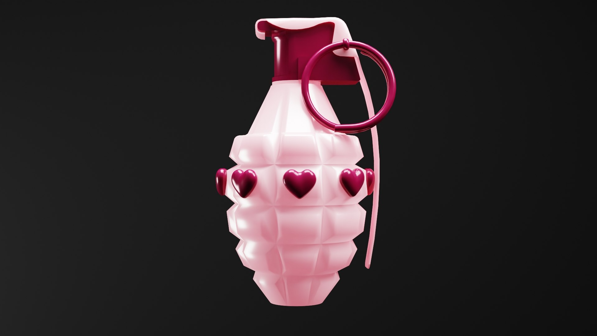 3D Pink Grenade Model - TurboSquid 2109778