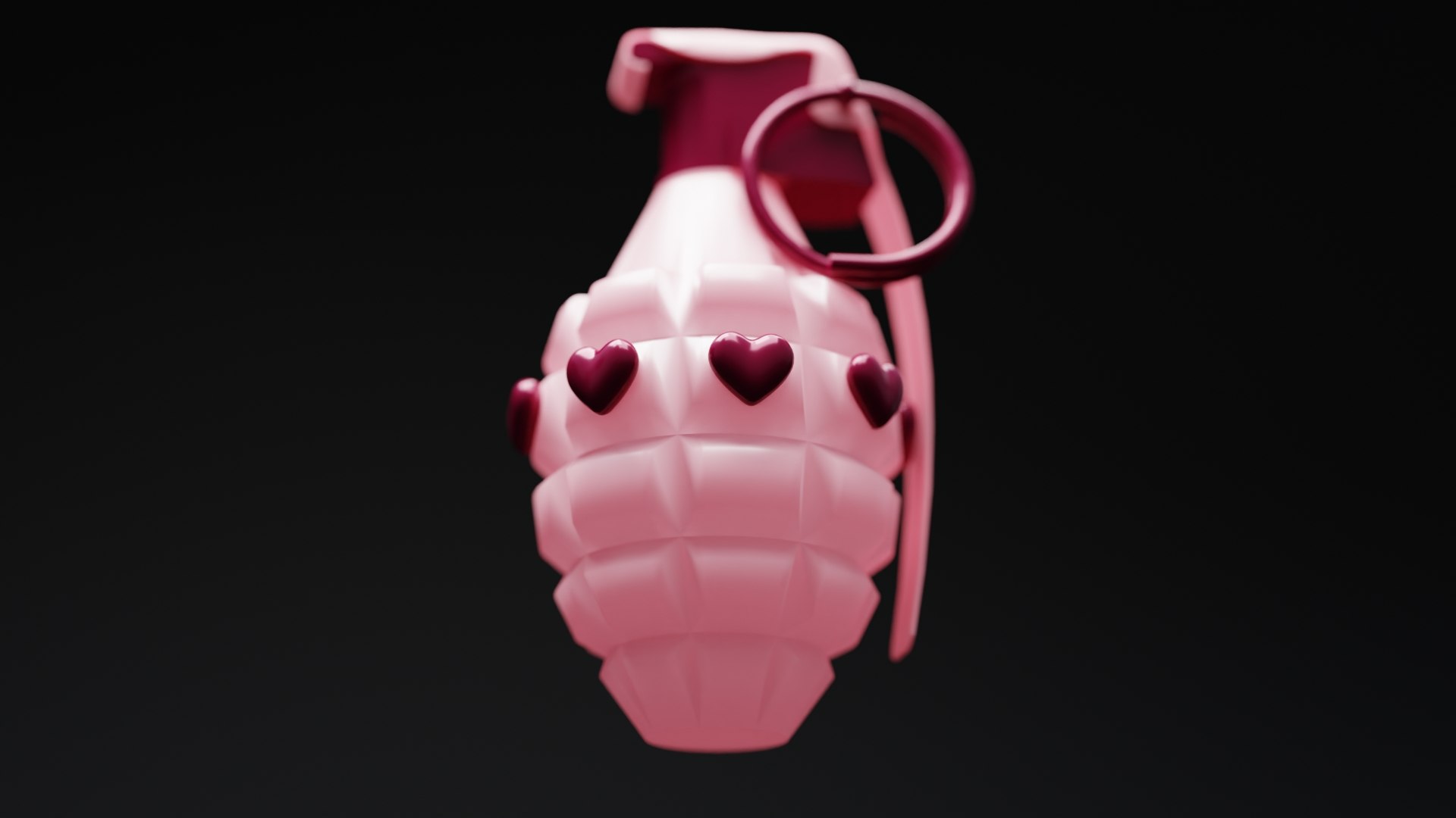 3D Pink Grenade Model - TurboSquid 2109778