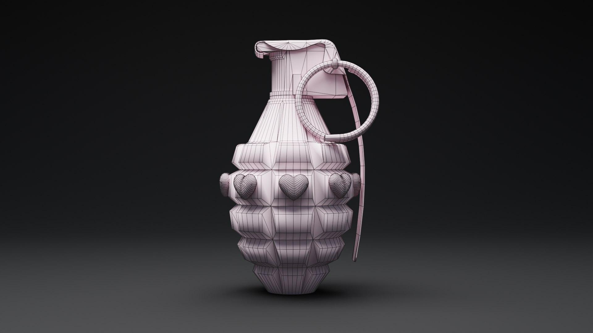 3D Pink Grenade Model - TurboSquid 2109778
