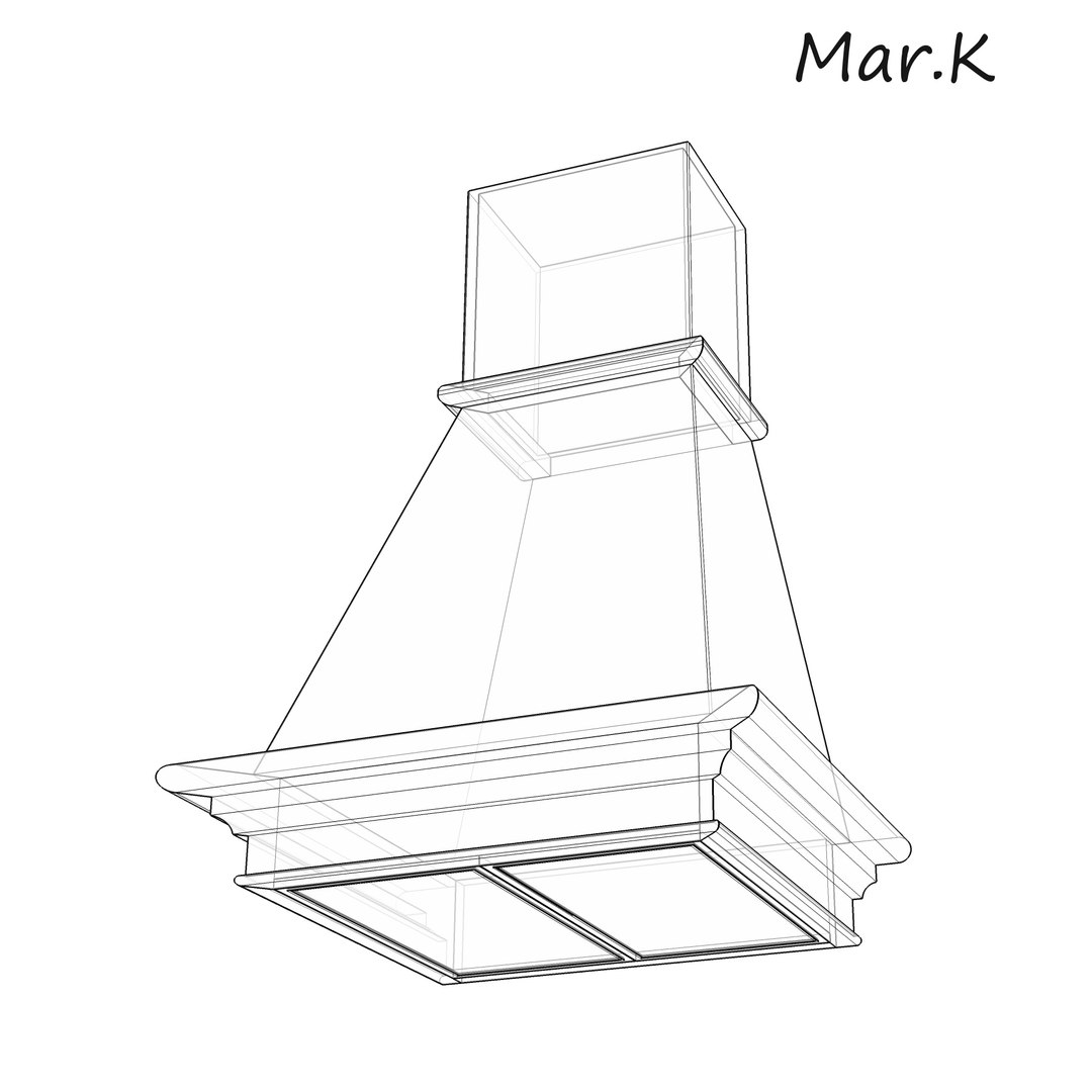 3d kitchen hood faber ranch model