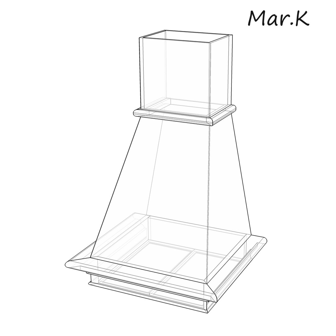 3d kitchen hood faber ranch model