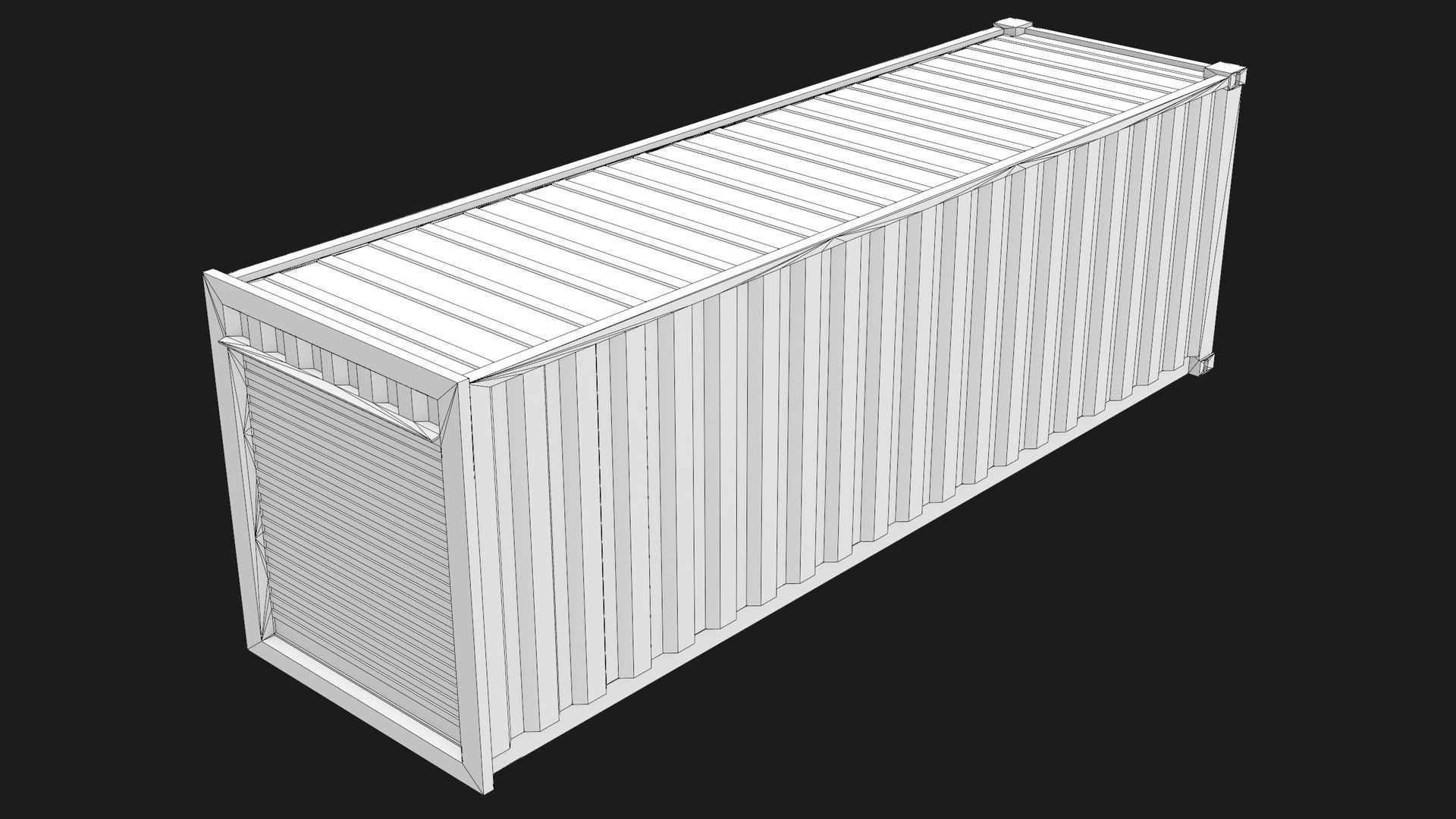 3D 30ft Container With Roll-Up Door - Blue Model - TurboSquid 2151412
