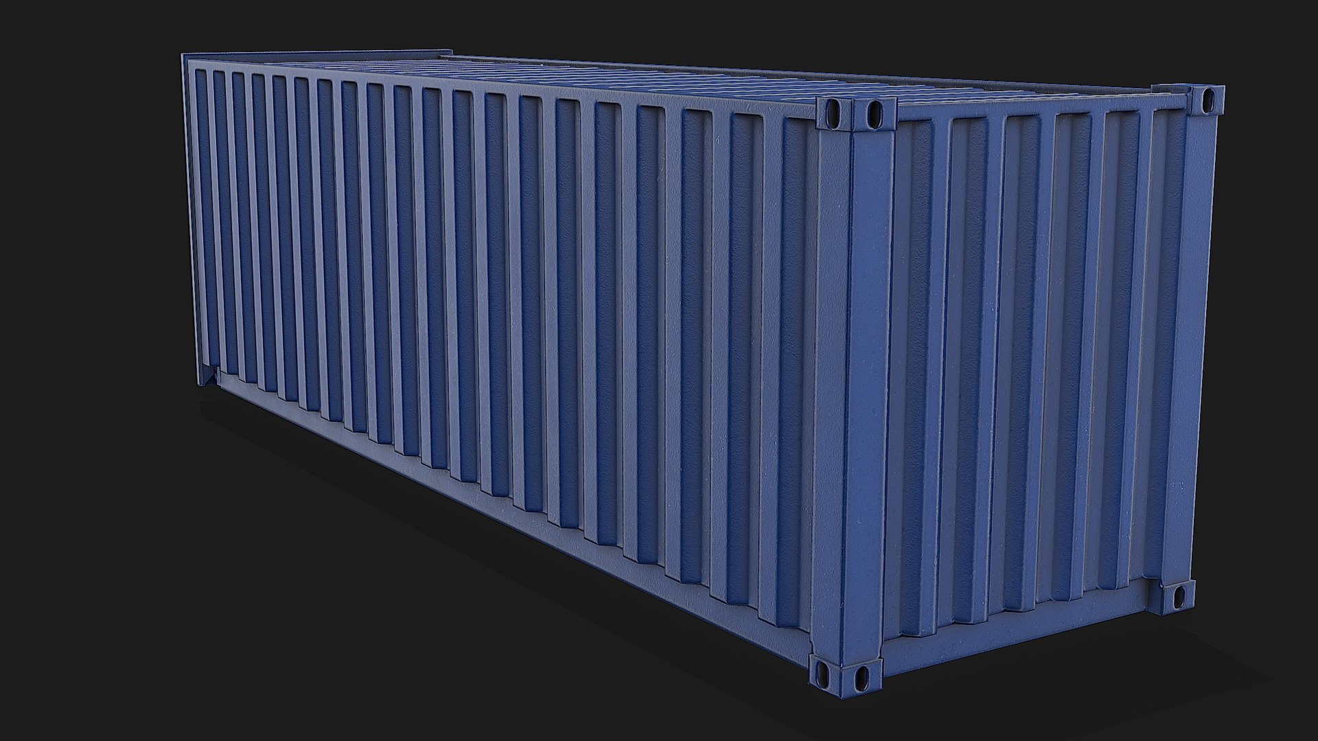 3D 30ft Container With Roll-Up Door - Blue Model - TurboSquid 2151412