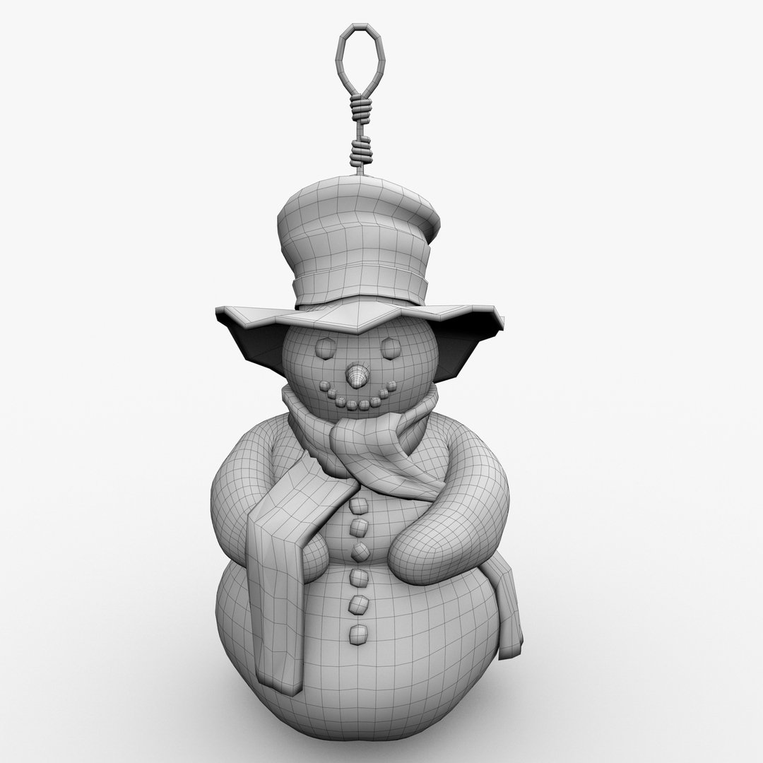 3d Snowman Decoration Christmas Model