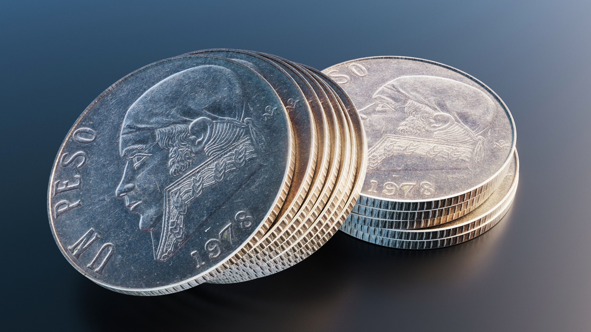 Mexican One Peso Coin 3D Model - TurboSquid 2404651