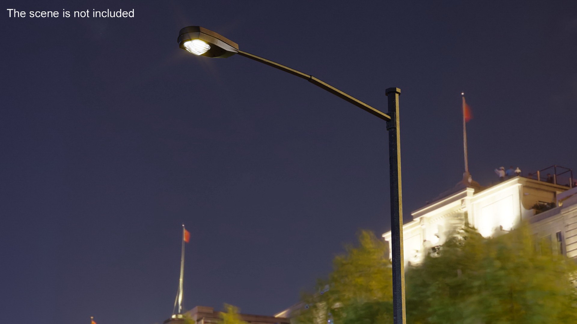 3D Street Light Pole With Single Lamp - TurboSquid 2237024