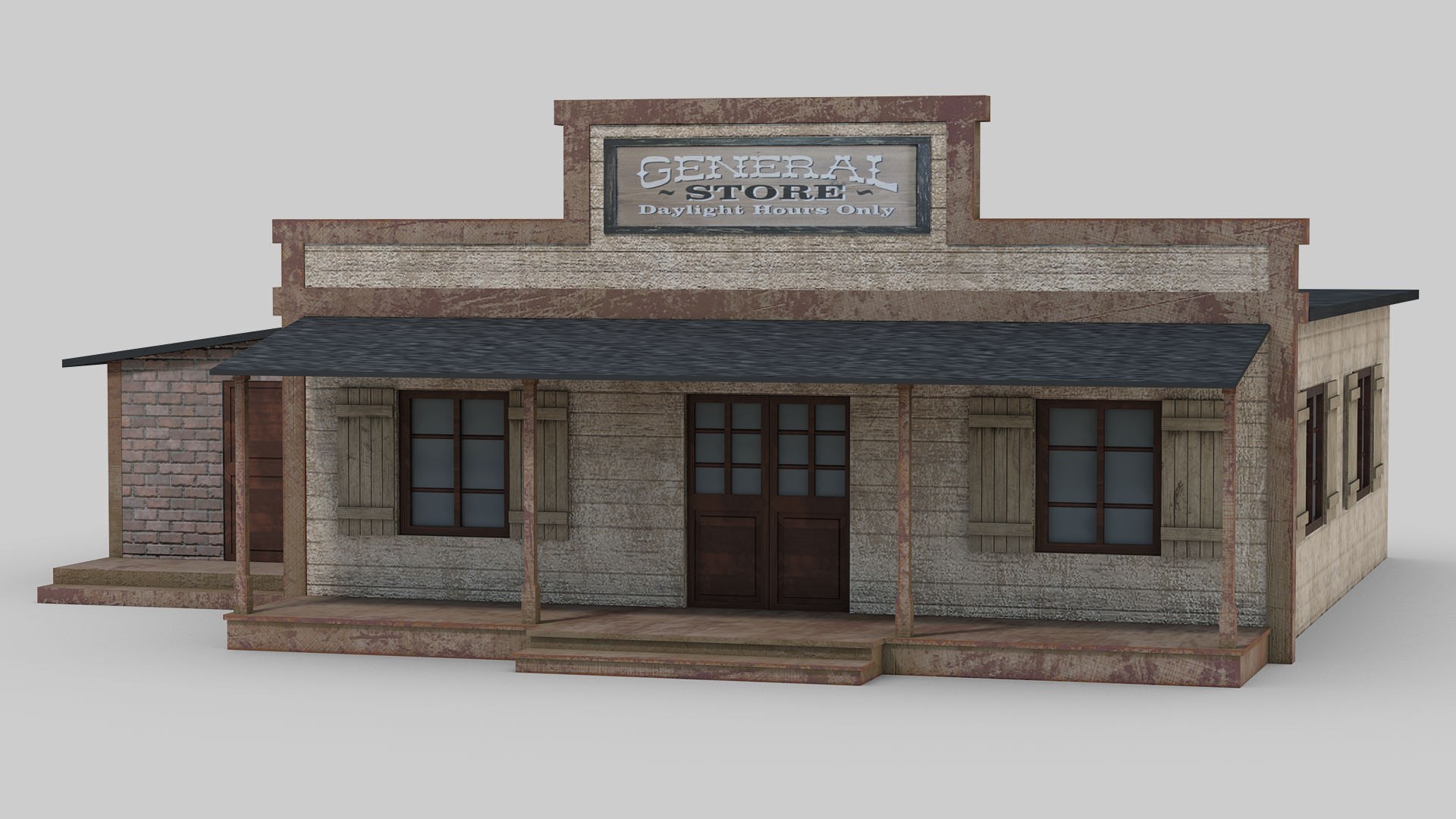 3D Wild West General Store Model - TurboSquid 2236607